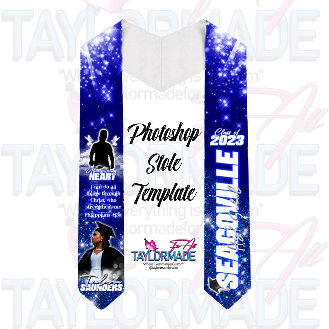 Digital 3D Senior Graduation Stole/sash 3 All Over Print Photoshop ...