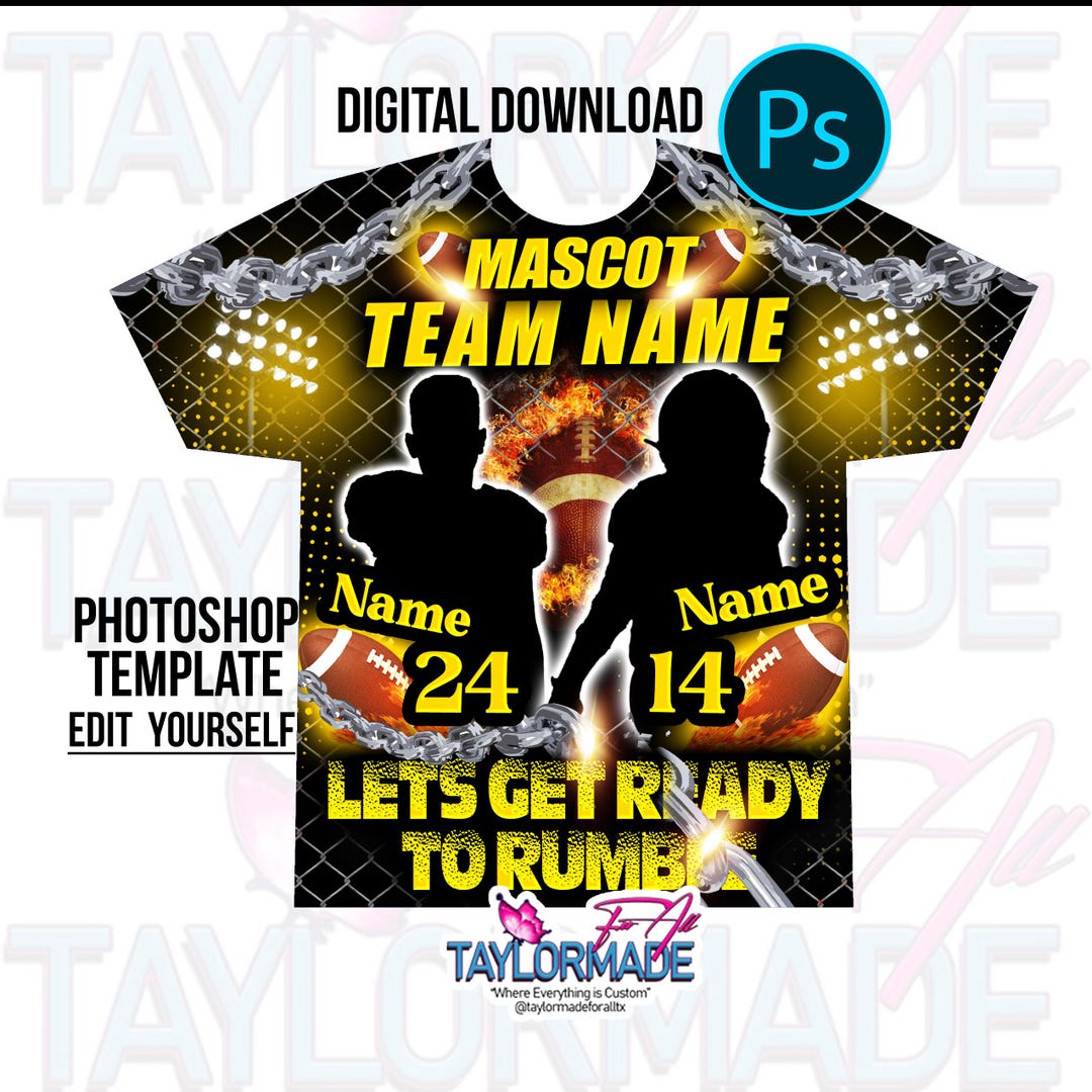 Digital 3D Sports Football All Over Print Photoshop Only Editable ...