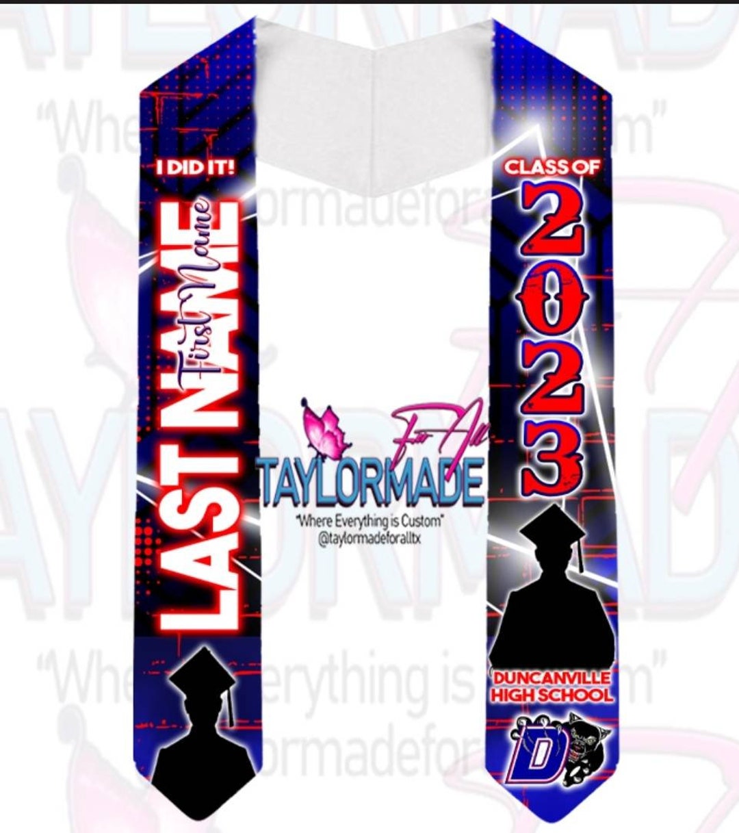 Digital 3D Senior Graduation Stole/sash 21 All Over Print Photoshop ...