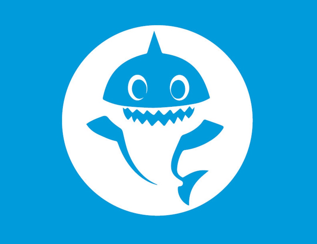 Illustration of Baby Blue Shark - Etsy
