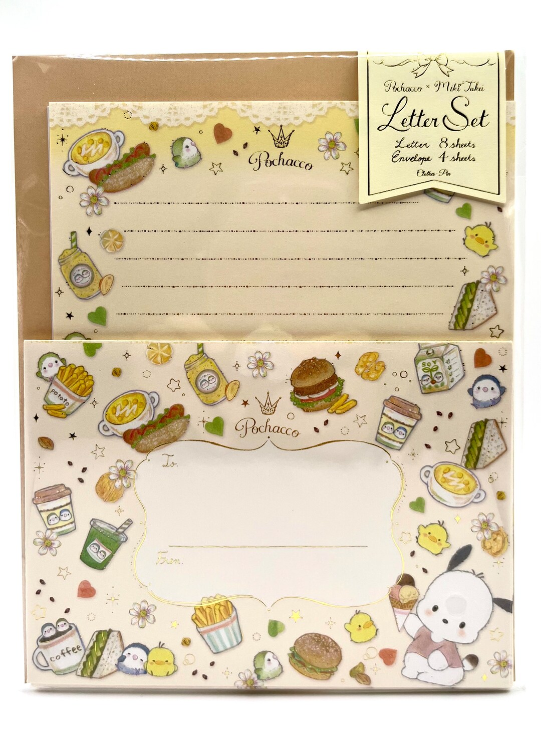 Pochacco X Miki Takei Letter Set - Etsy