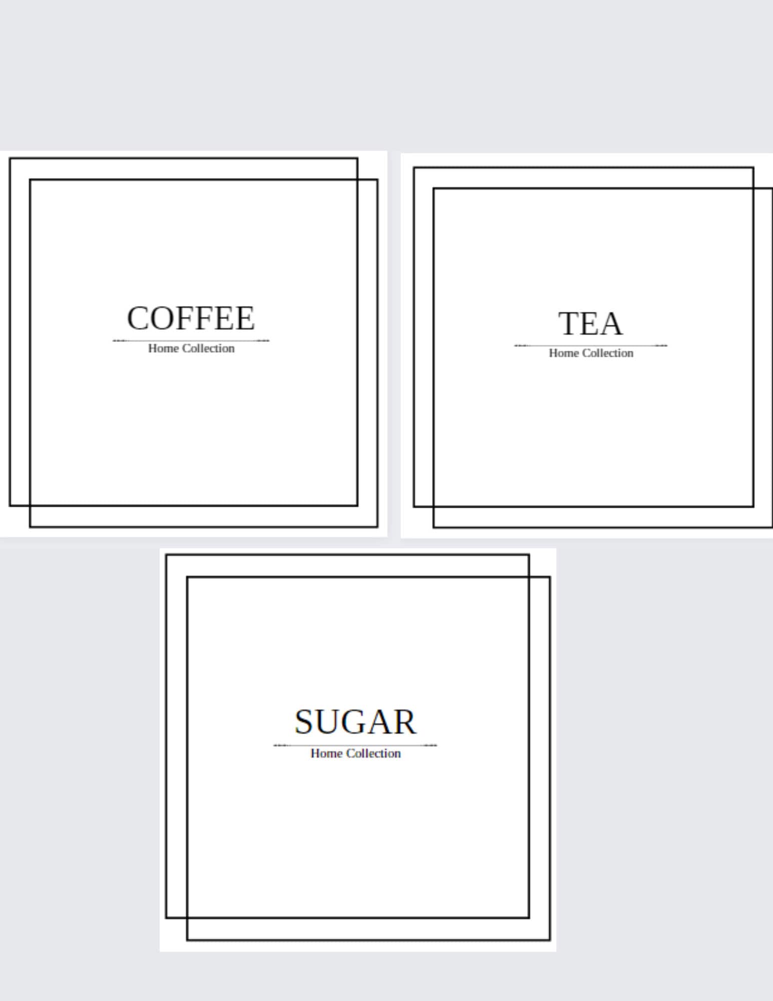 Tea Coffee Sugar Labels Bundle Kitchen Jar Labels Pantry - Etsy