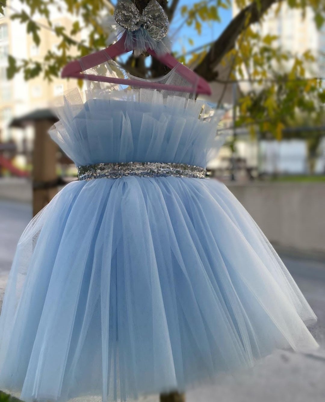 Flower Girl Tulle Dress Girls Blue Party Dress Toddler Blue - Etsy
