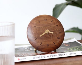 Unique Wood Table Clock Non Tickingdesk Decorsmall Desk - Etsy