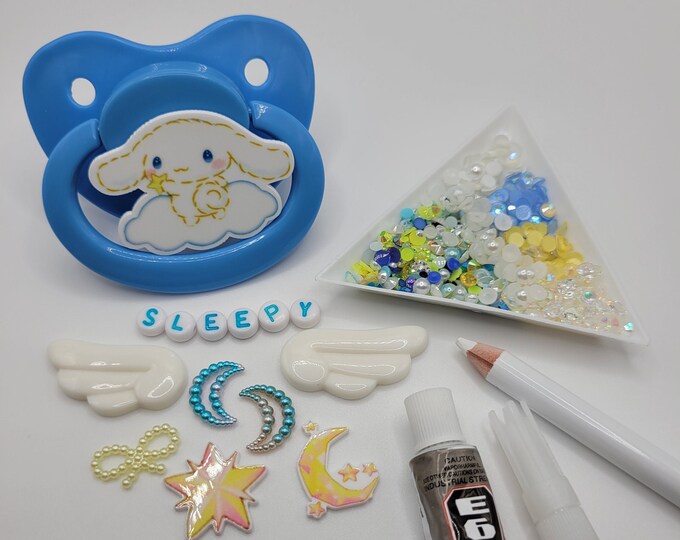 DIY Deco Kit Sleepy, DIY Paci Kit, Adult Pacifier, Deco Adult Paci - Etsy