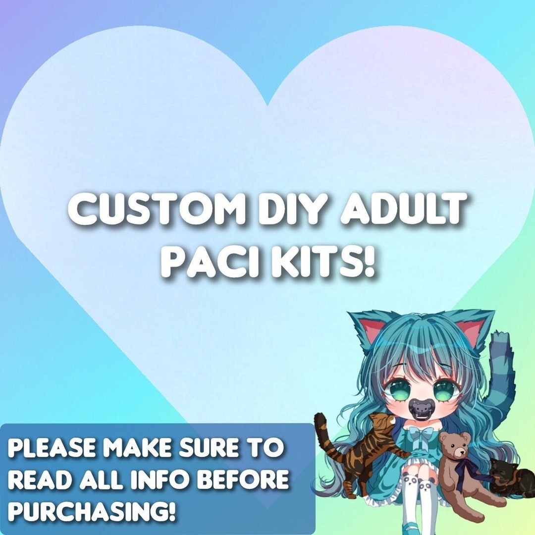 Custom DIY Adult Paci Kit, DIY Paci Kit, Adult Pacifier, Deco Adult ...