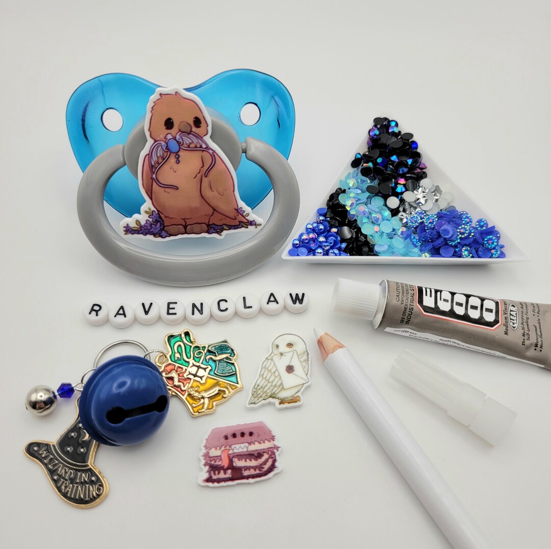 DIY Deco Kit Ravenclaw DIY Paci Kit Adult Pacifier Deco - Etsy