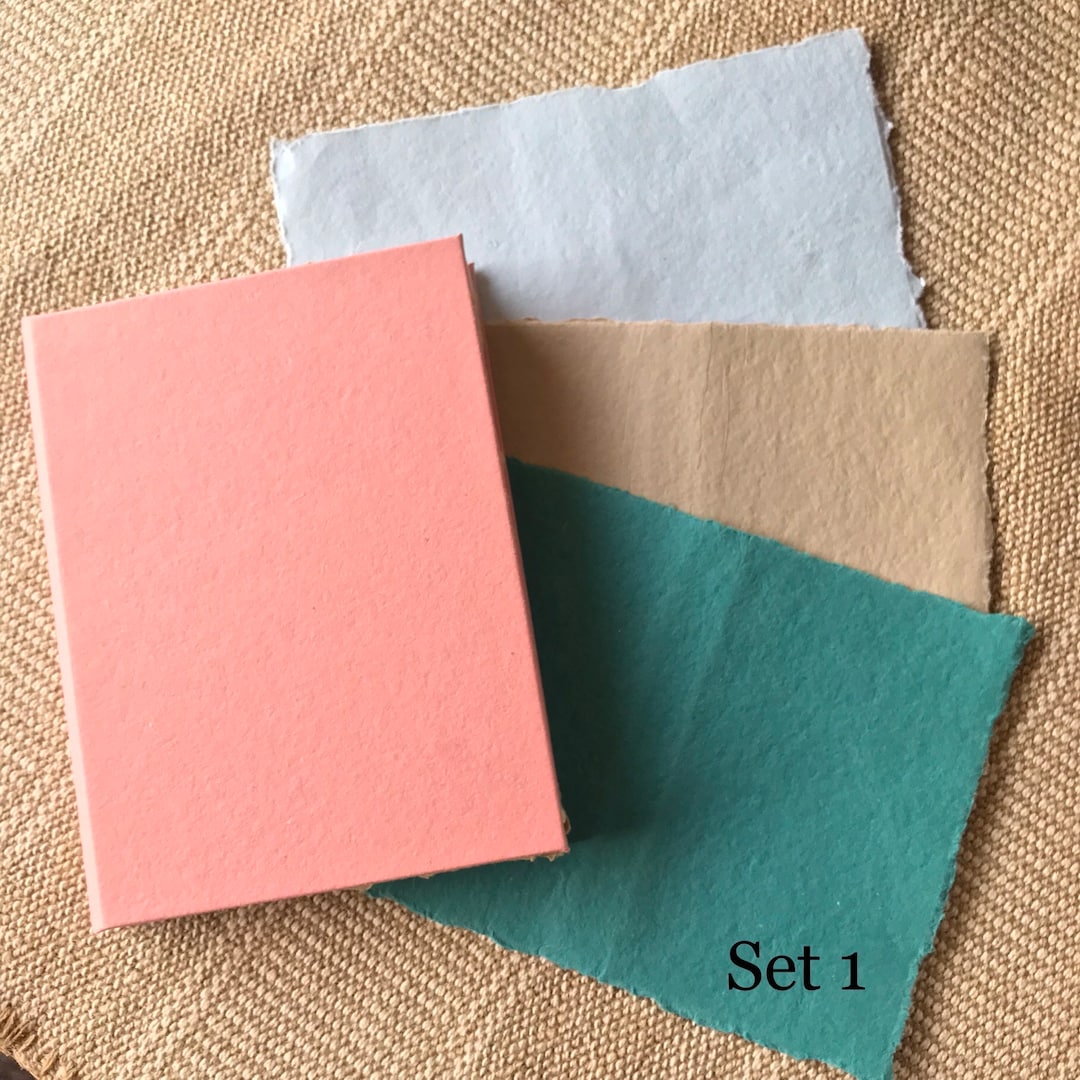 Notebook Set of 4 100% Cotton Brown Handmade Papers 52 Cold Pressed ...