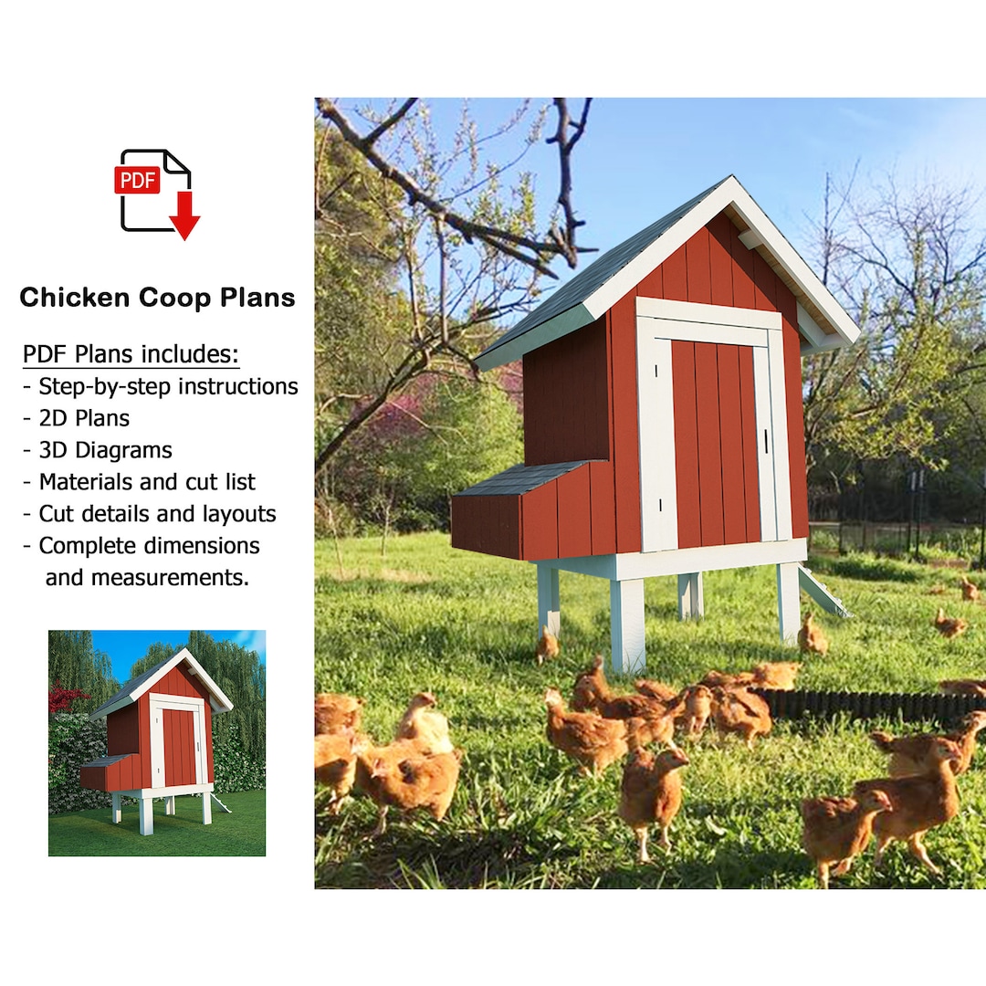 Chicken Coop Plans, PDF Download - Etsy