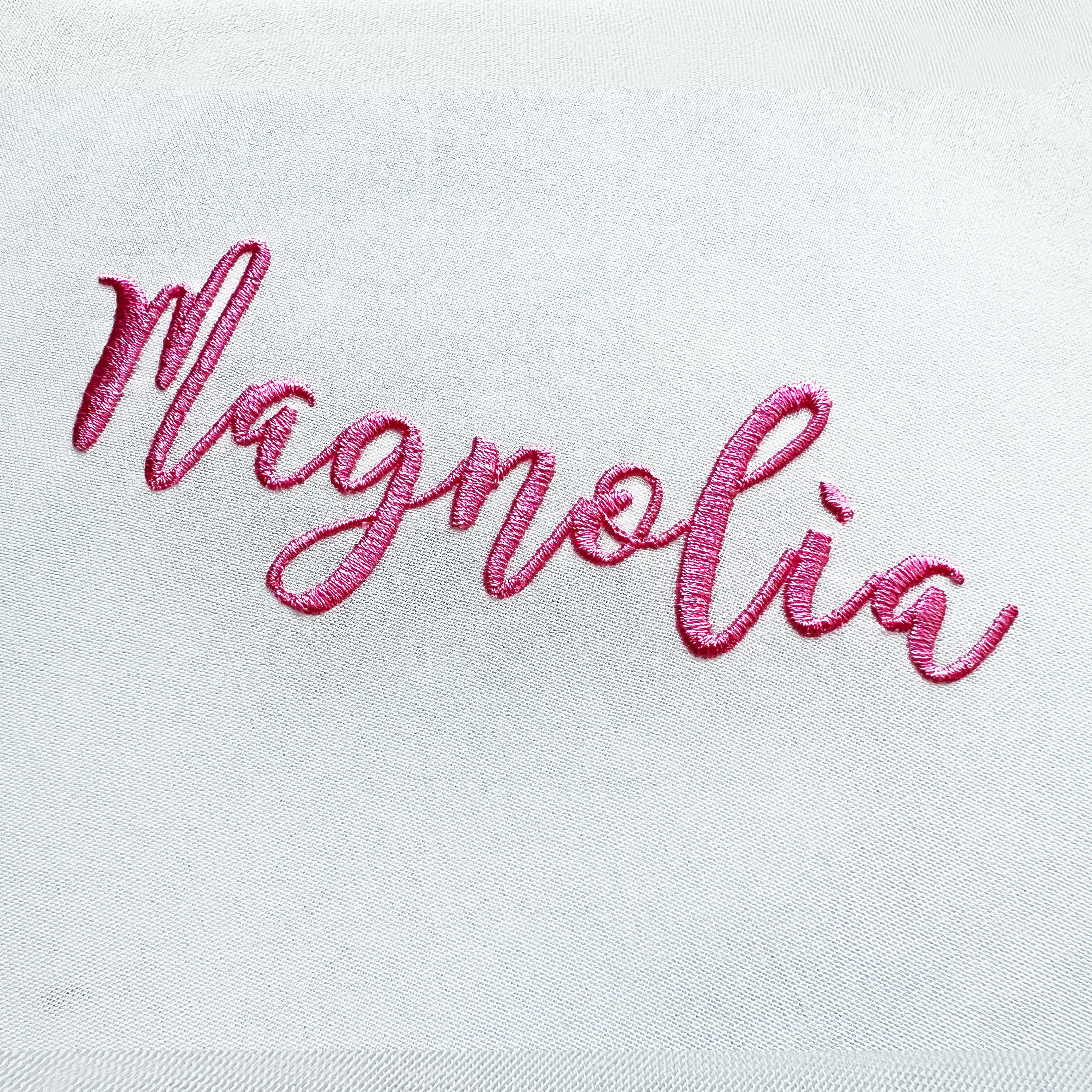 Magnolia Script Embroidery Font in BX PES DST Jef VP3 Exp Format ...