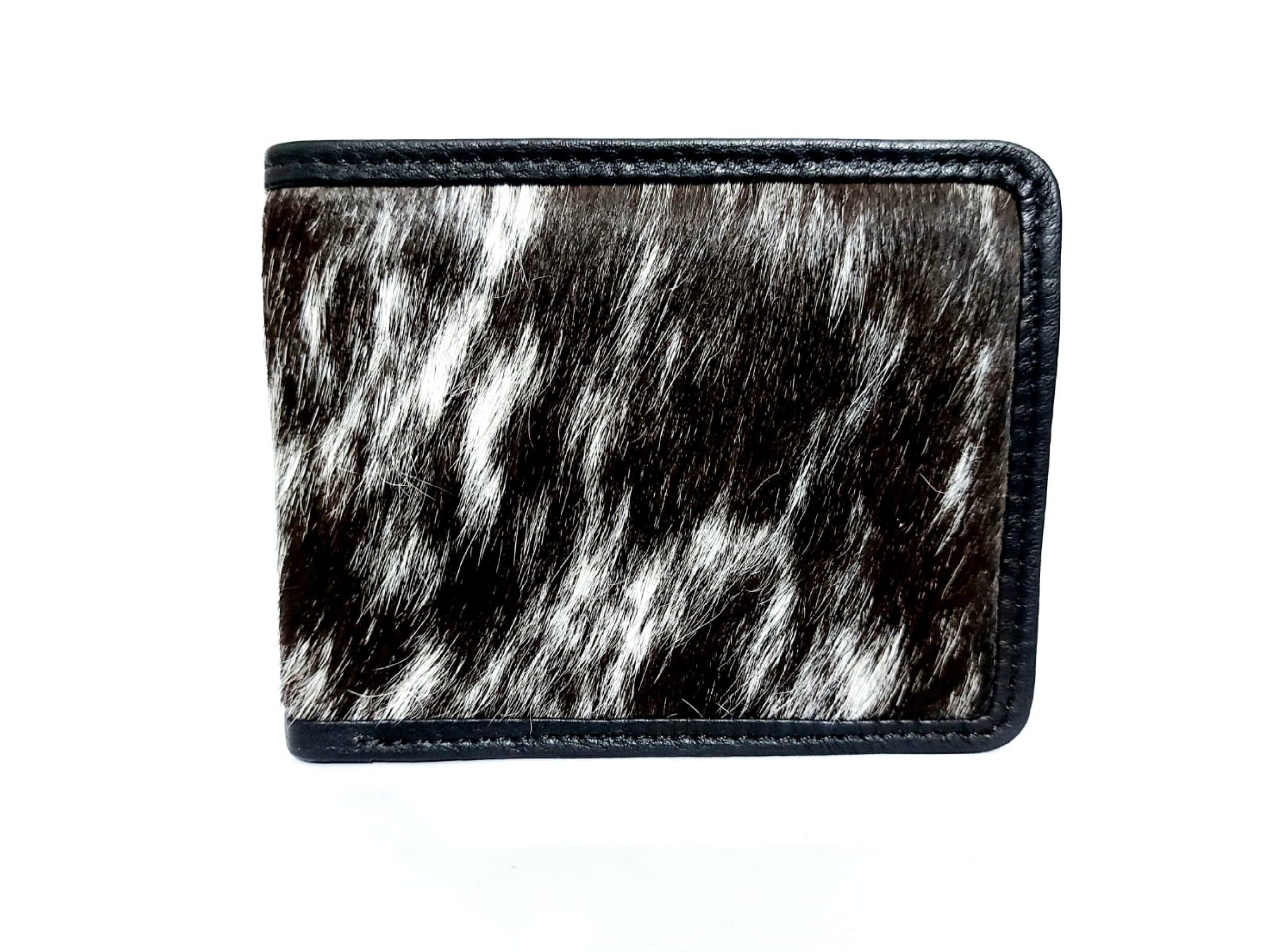 Cowhide Wallets Real Hair on Leather Purses Natural Cow Skin Wallets ...