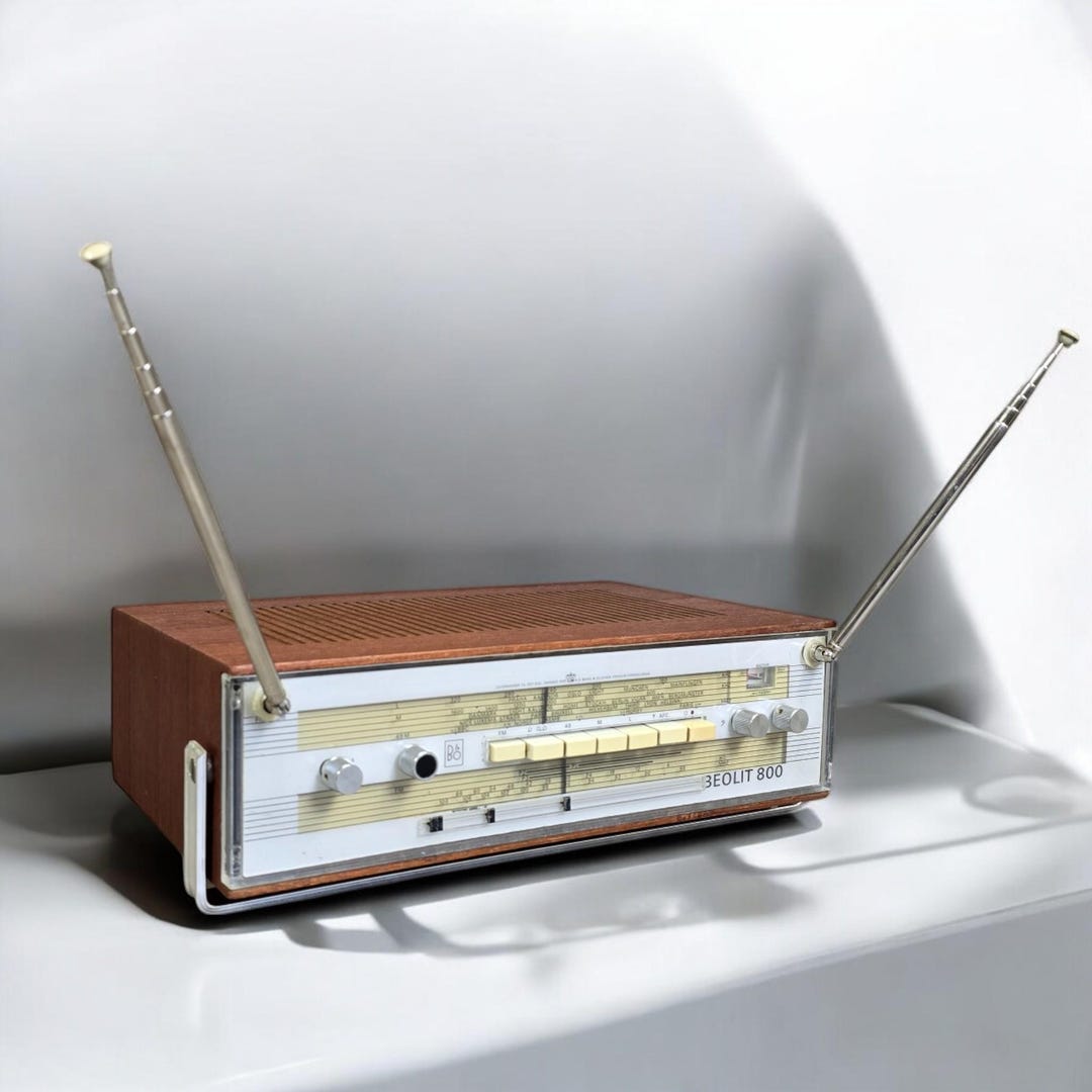 Vintage 1965 Bang Olufsen Beolit 800 Transistor Radio: Danish Teak Wood ...