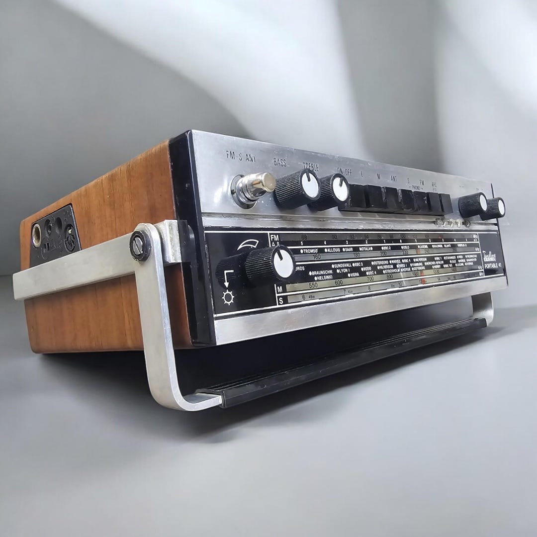 TANDBERG TP41 Portable Radio Teak Wood Design Norway 1970s Vintage ...