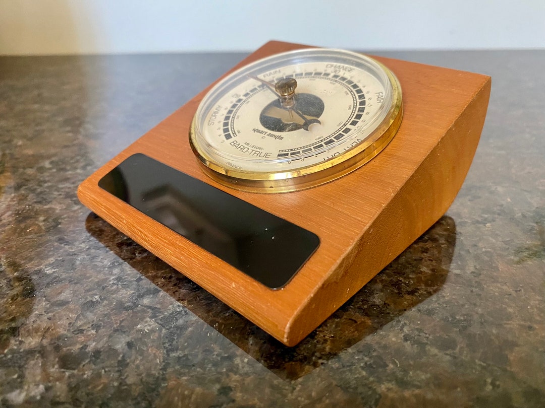 Vintage Desktop Barometer Stuart Austen France Engravable Gift - Etsy