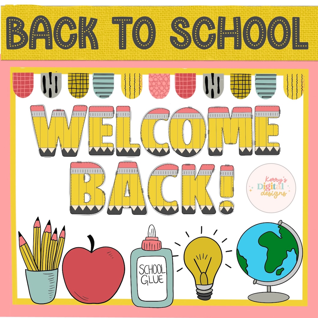 Welcome Back to School Bulletin Board Kit: Pastel Classroom Decor ...