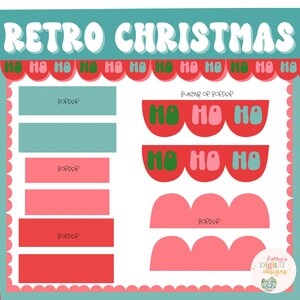 Christmas Retro Posters Border Bunting Each Poster is 8x10 .png .jpg ...