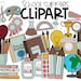 Pastel School Supplies Clipart: Teacher Stickers, Planner Graphics ...