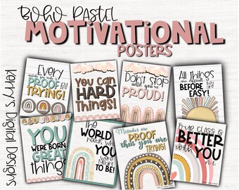 Pastel Motivational Posters - Etsy