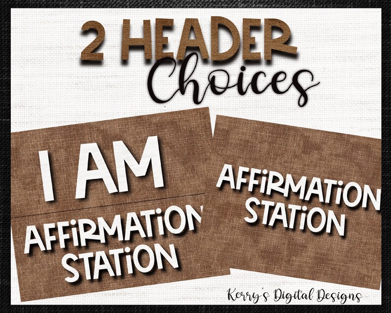 Editable Farmhouse Affirmation Station ROUND Label Cards - Etsy