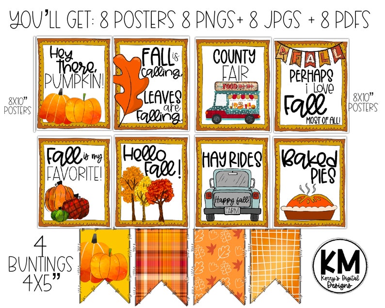 What I Love About Fall Posters | 8x10 Inches - Etsy
