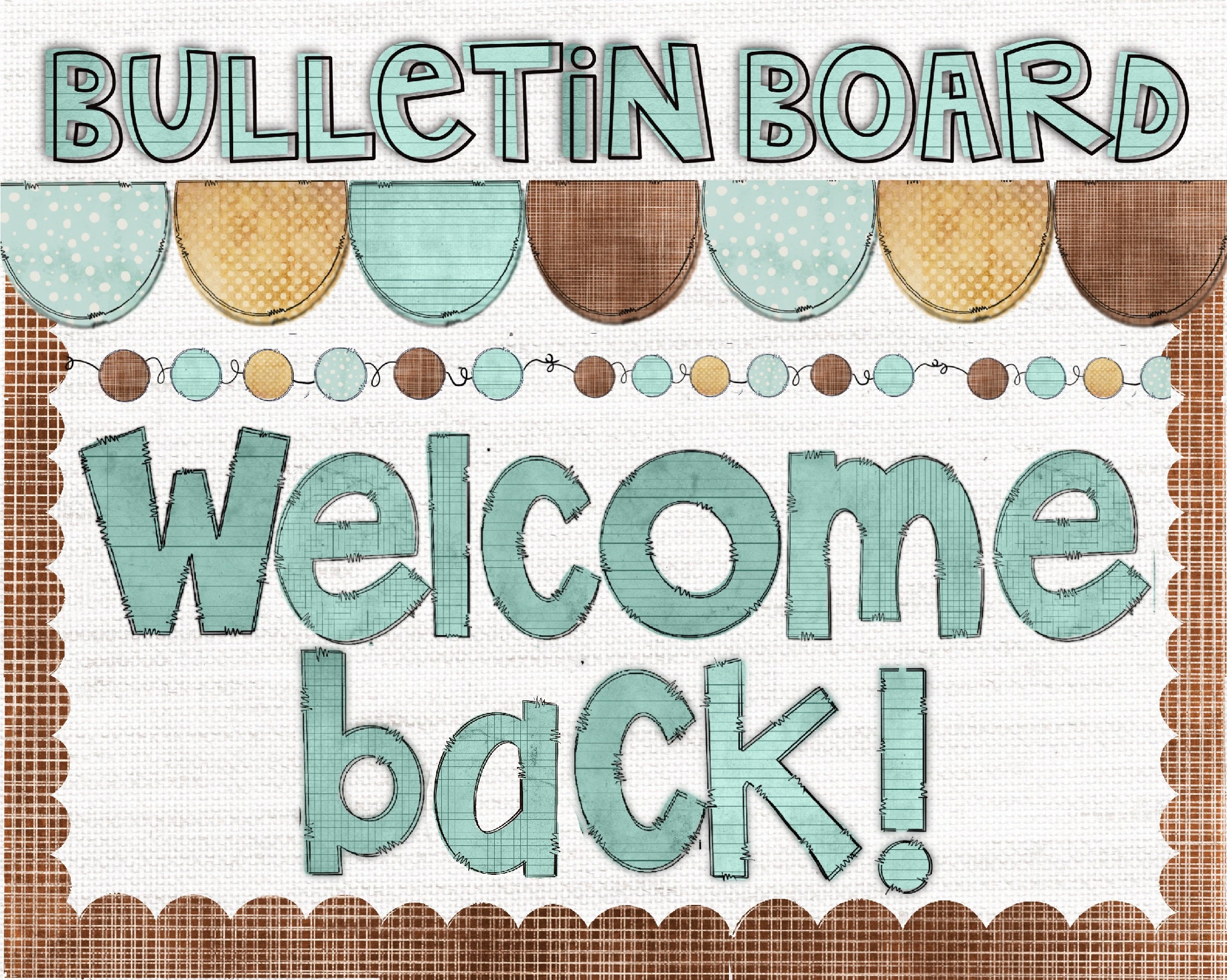 Mint Welcome Back Boho Mini Bulletin Board Kit Back to - Etsy