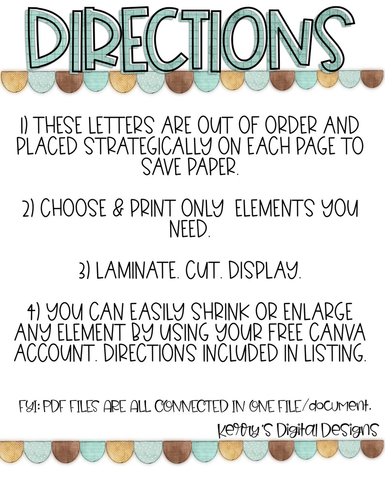 Buffalo Plaid Farmhouse Letter Pack Bulletin Board Letters - Etsy