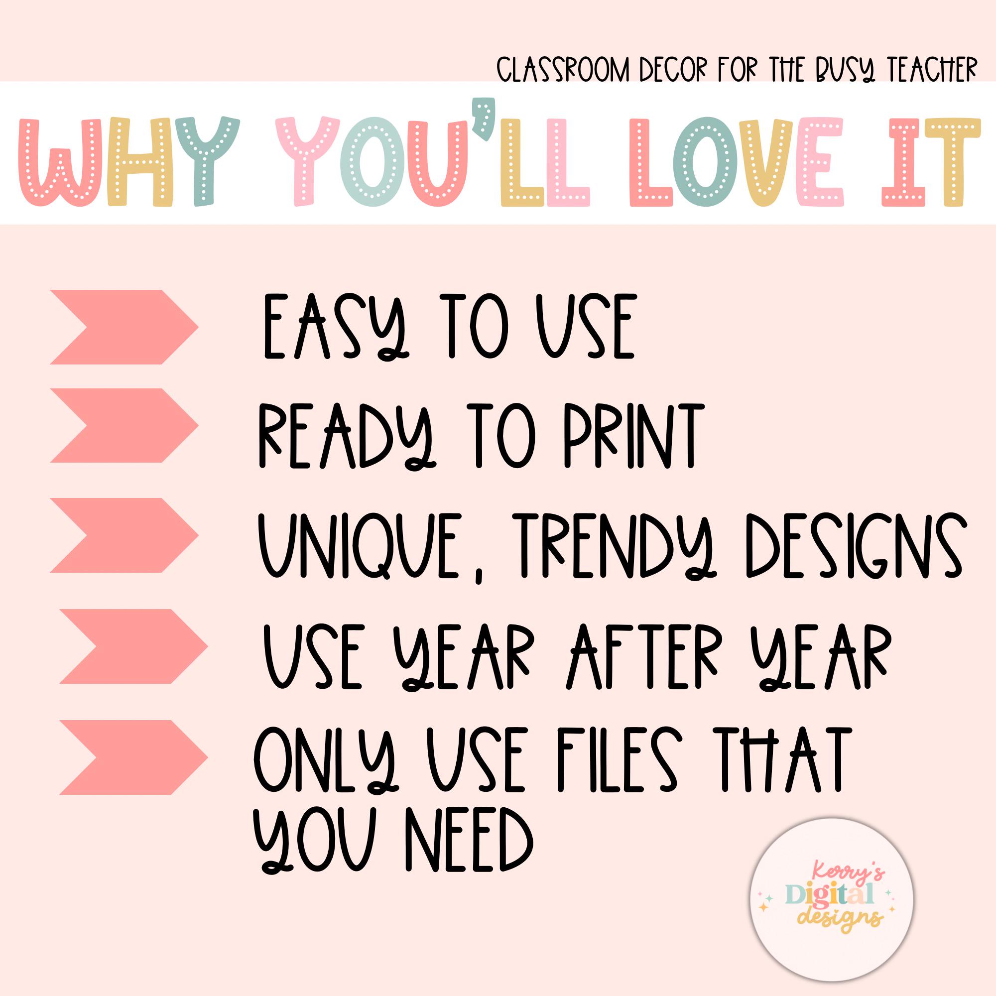 Pastel School Supplies Clipart: Teacher Stickers, Planner Graphics ...