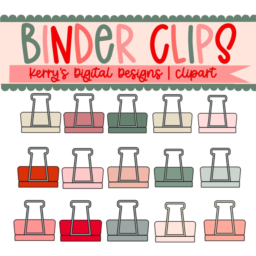 Binder Clip Clipart | Office Supplies | PNG Transparent Background ...