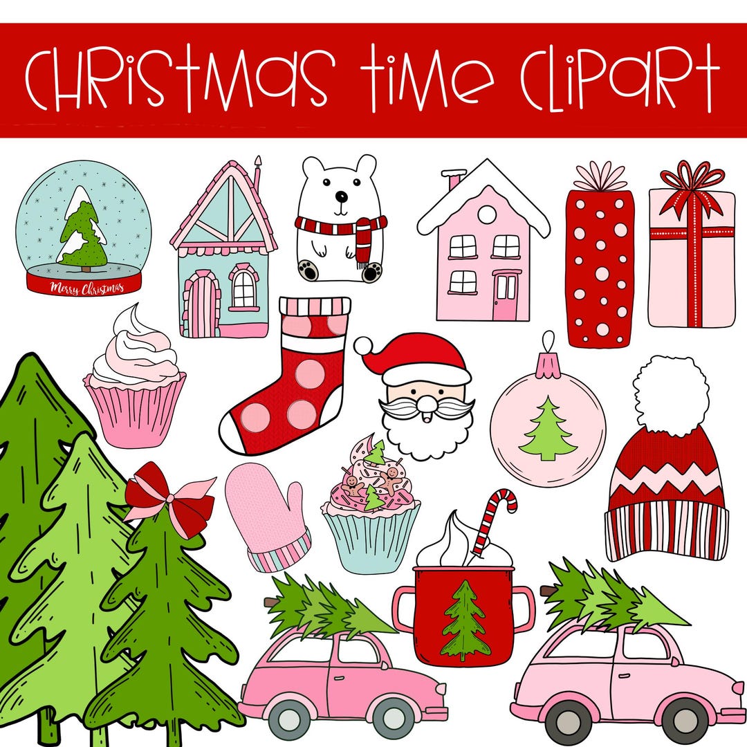 Christmas Clipart | Holiday PNG Stickers | for Teacher Planner ...