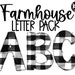 Buffalo Plaid Farmhouse Letter Pack Clipart Bulletin Board Letters ...