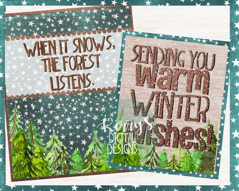 Winter Animals Bulletin Board Kit Warm Winter Quotes Posters Bunting ...