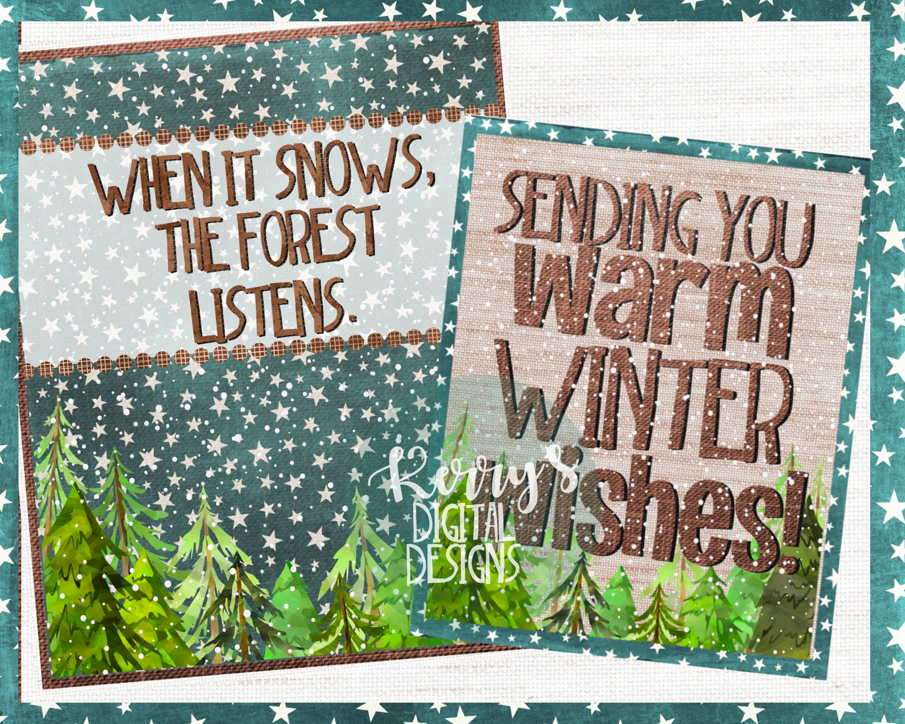 Winter Animals Bulletin Board Kit Warm Winter Quotes Posters Bunting ...