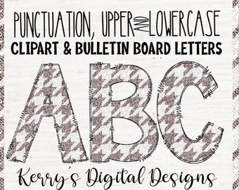 Houndstooth Letters - Etsy