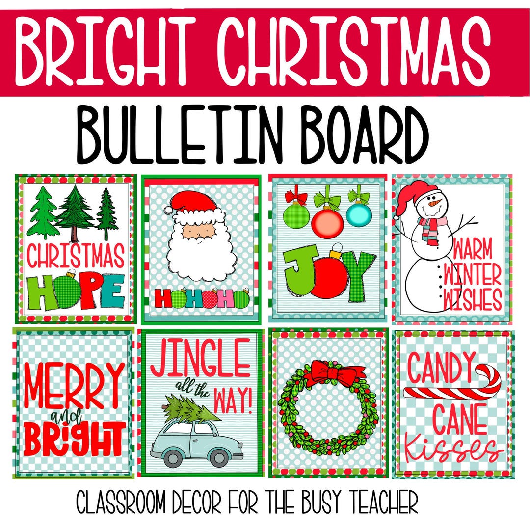 Bright Christmas Classroom Posters | 8x10 In - Etsy