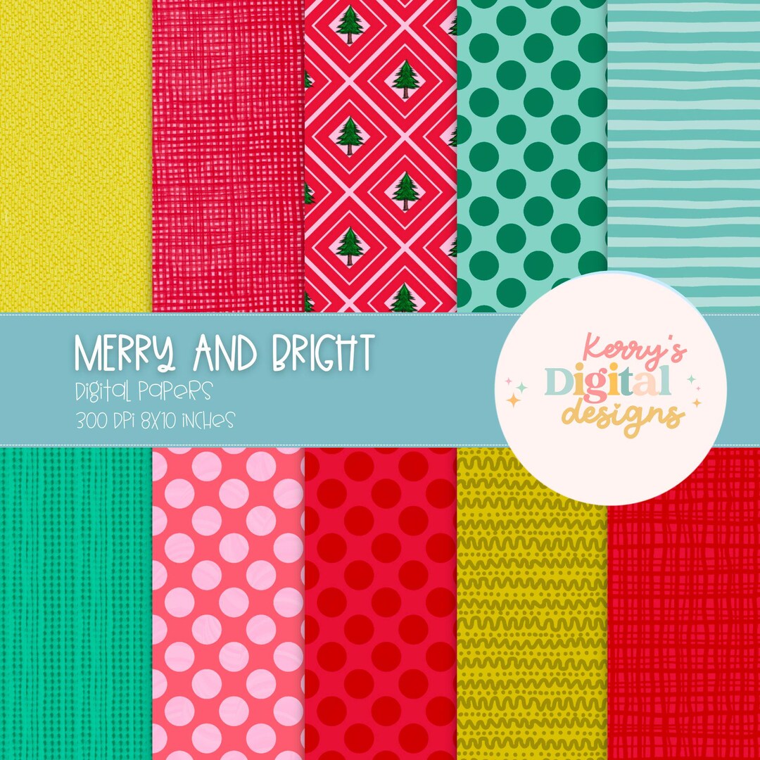 Printable Digital Retro Checkered Paper Volume One - Etsy
