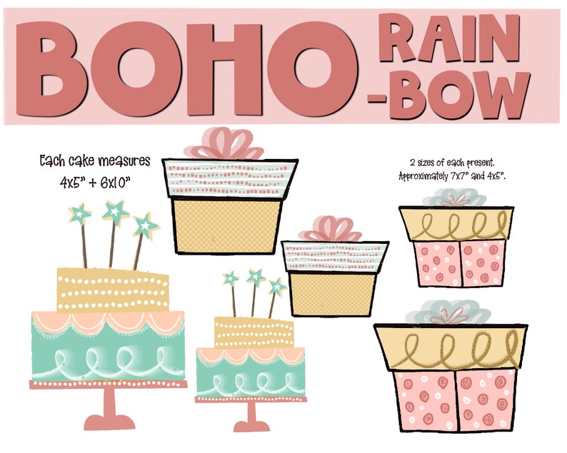 EDITABLE Boho Rainbow Birthday Display Classroom Decor Bulletin Board ...