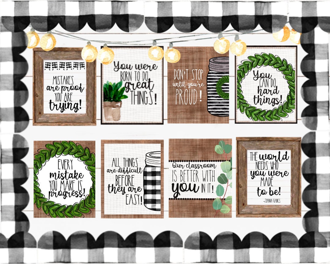 Affirmation Farmhouse Posters | 8x10 Inches - Etsy