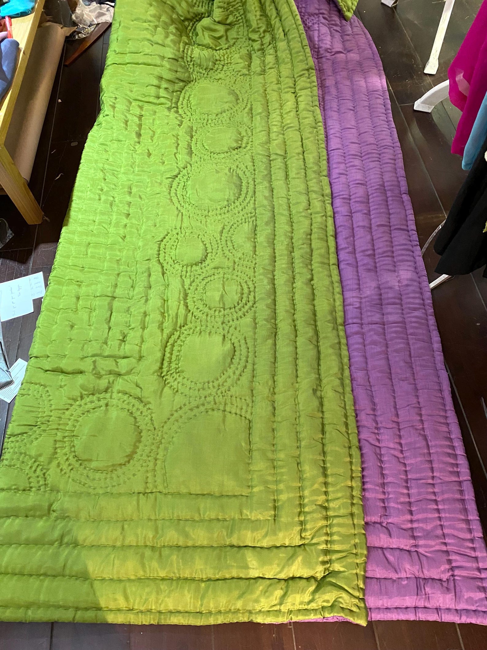 Vietnam Hand Stitched Silk Quilt/blanket/comforter/bedspread/bed Cover ...