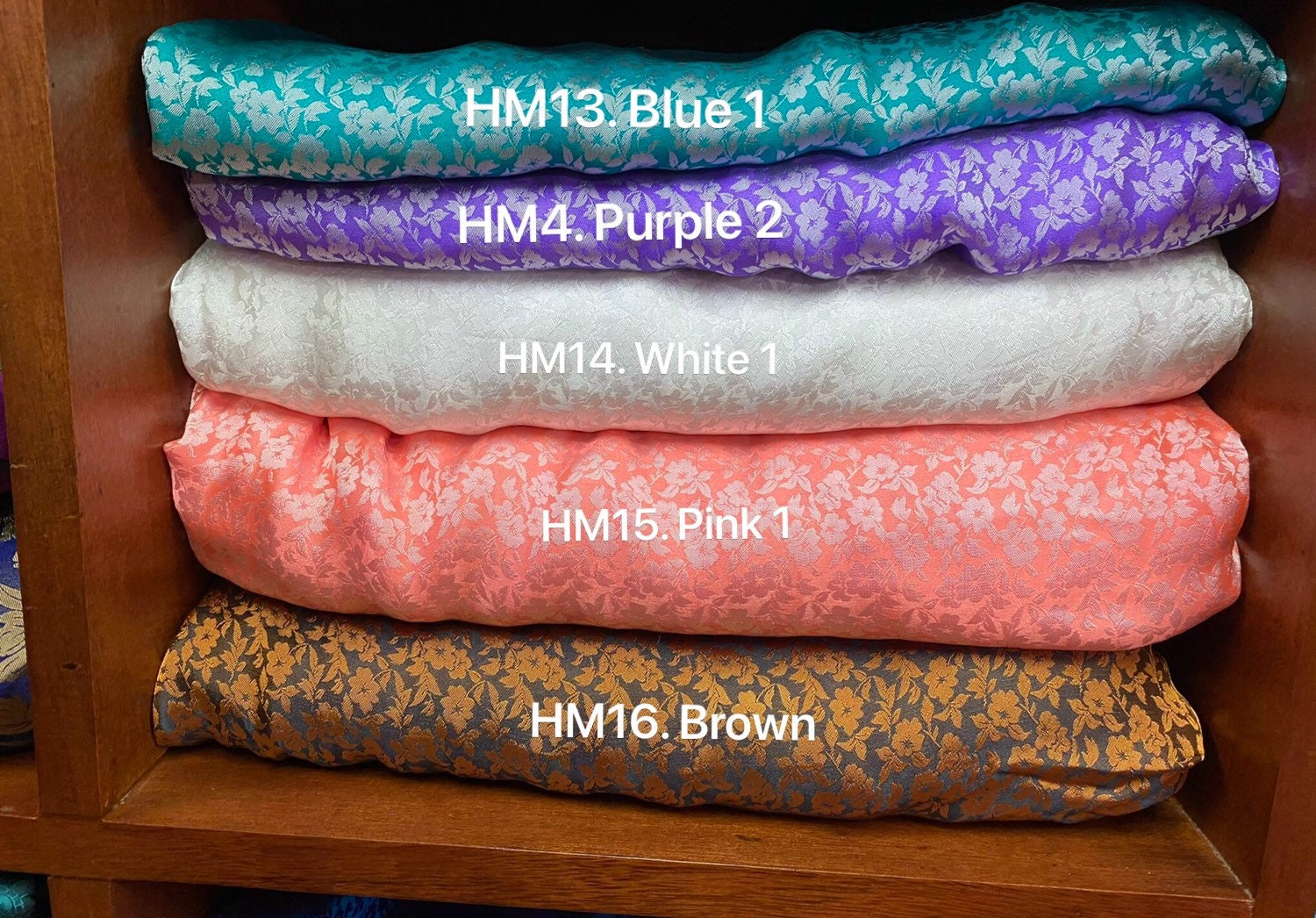 VIETNAM SILK FABRIC With Small Flower Pattern, Natural Mulberry Silk ...