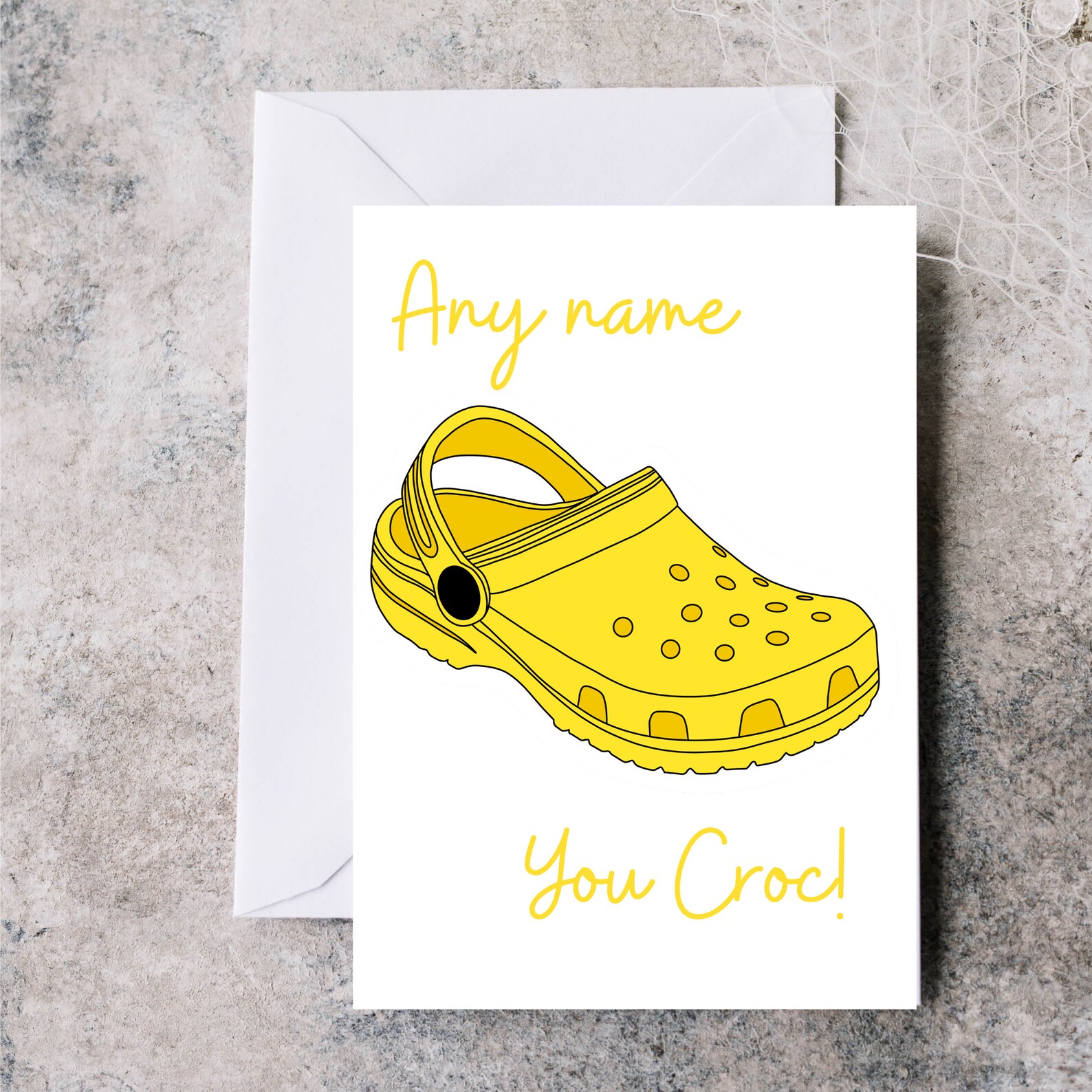 You Croc Birthday Card for Croc Wearer, Personalised Croc Birthday Card ...