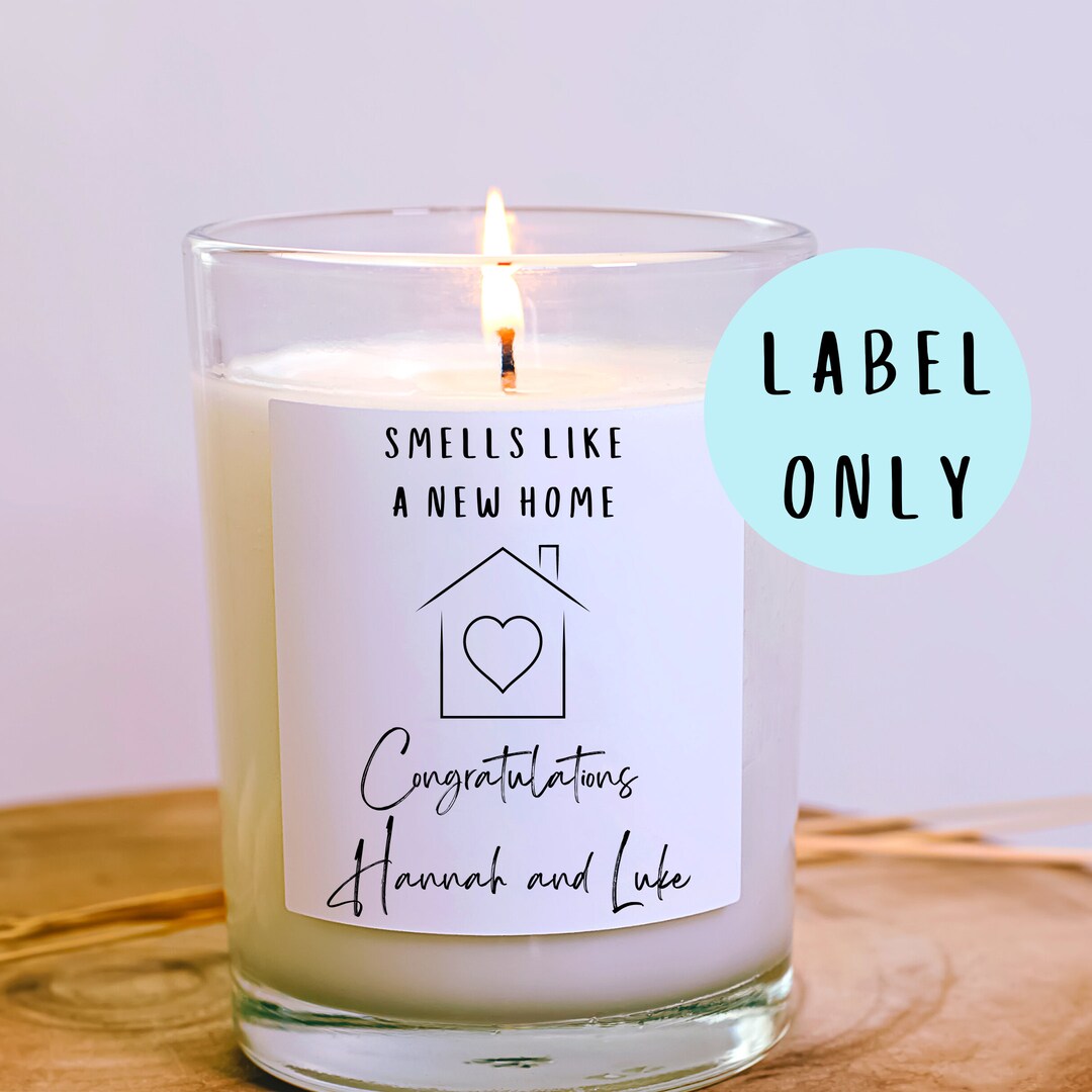Personalised New Home Candle Label, Personalised New Home Gift, Candle ...