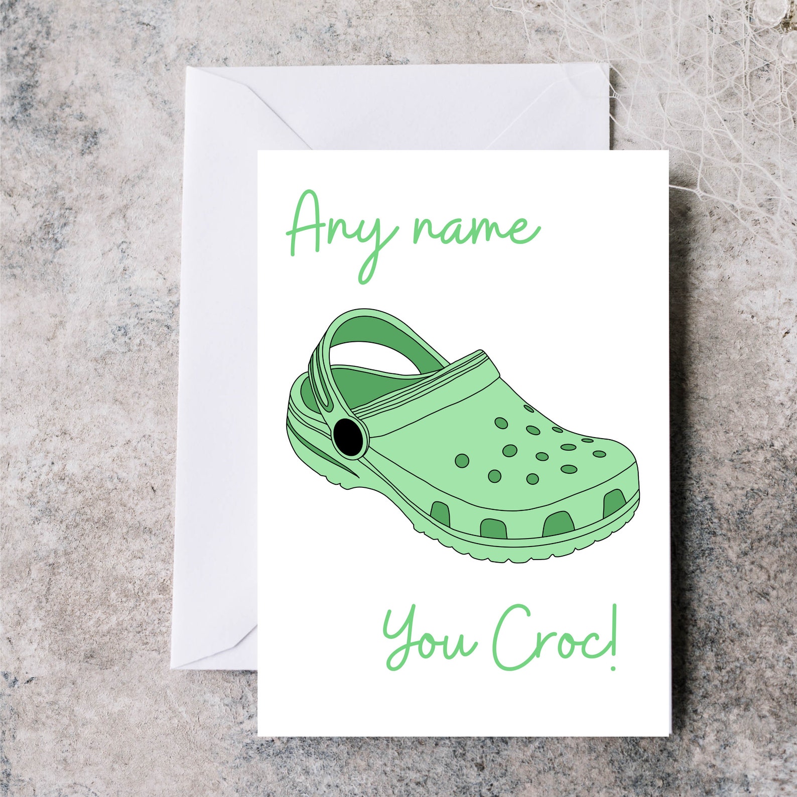 You Croc Birthday Card for Croc Wearer, Personalised Croc Birthday Card ...