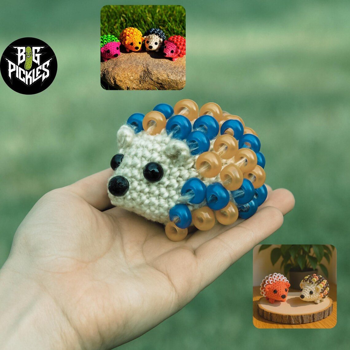Beaded Fidget Hedgehog Crochet Pattern | Crochet Fidget Toy | Fidget ...
