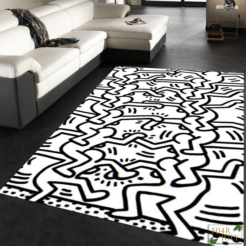 Keith Haring Dancing Rug 107 Keith Haring Dancing Cool Rug - Etsy