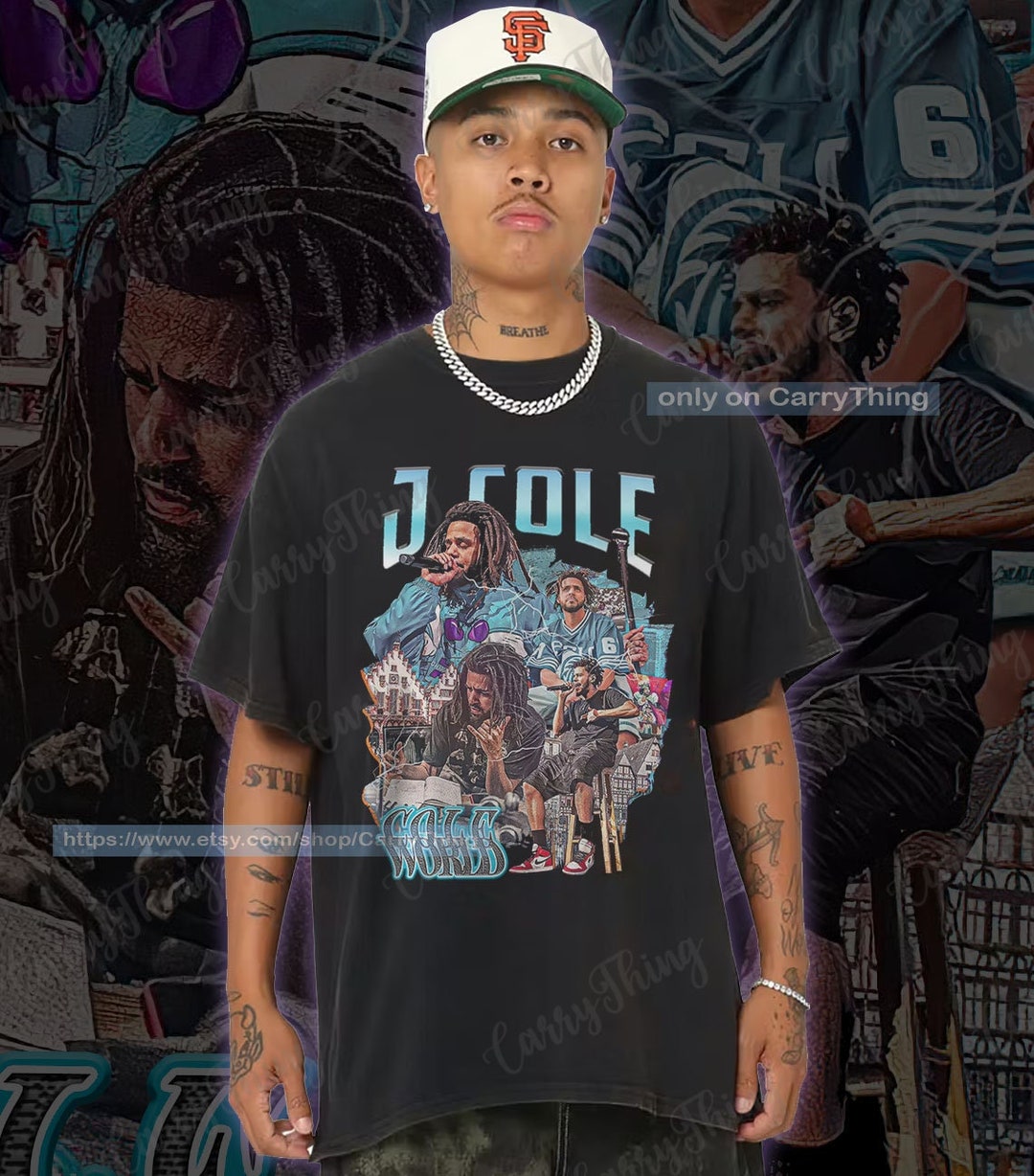 Vintage J Cole Shirt, Rapper Shirt, Unisex T-shirt Sweatshirt Hoodie ...