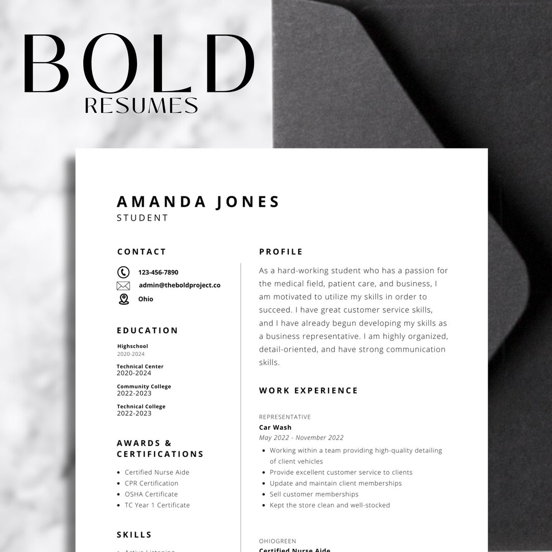 Resume Redo, Scholar Resume Template Word, Canva, PDF Template ...