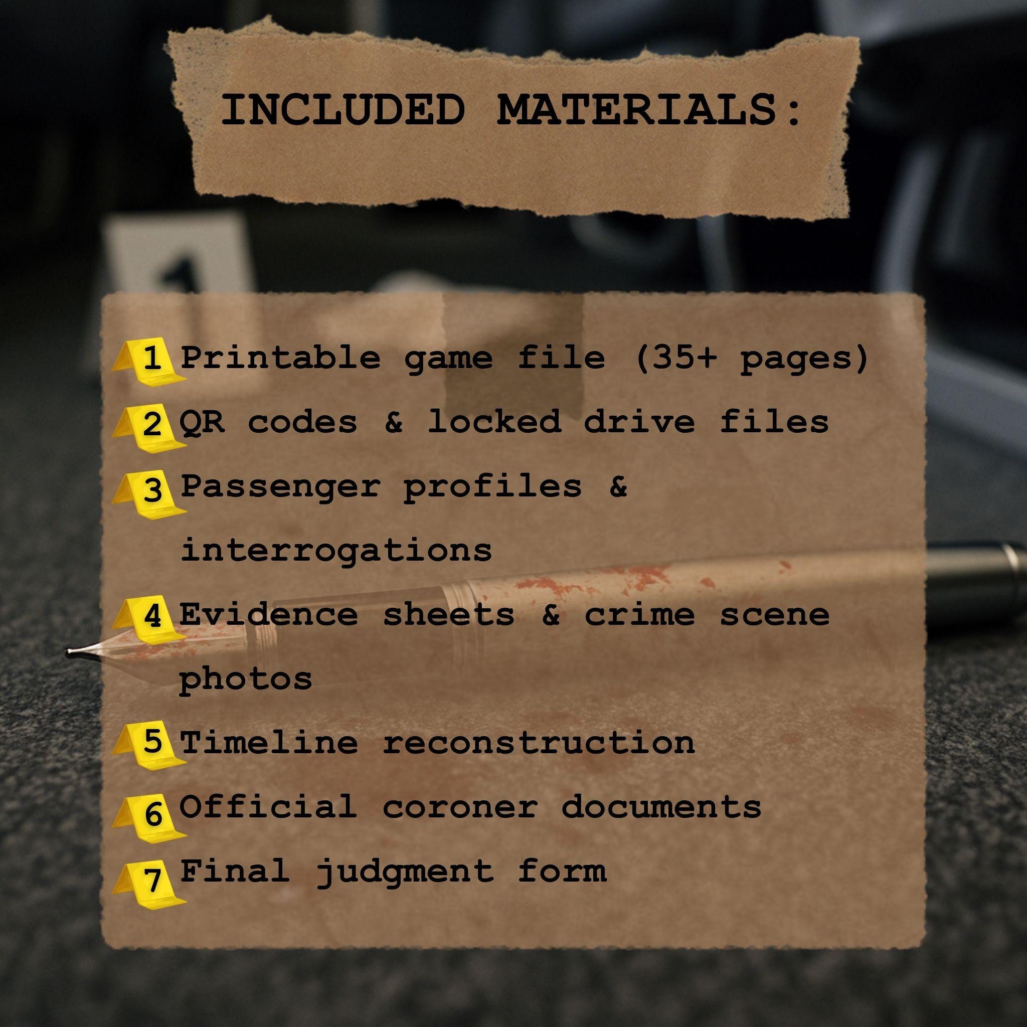 In-flight Death - Murder Mystery Game Night - Detective True Crime ...