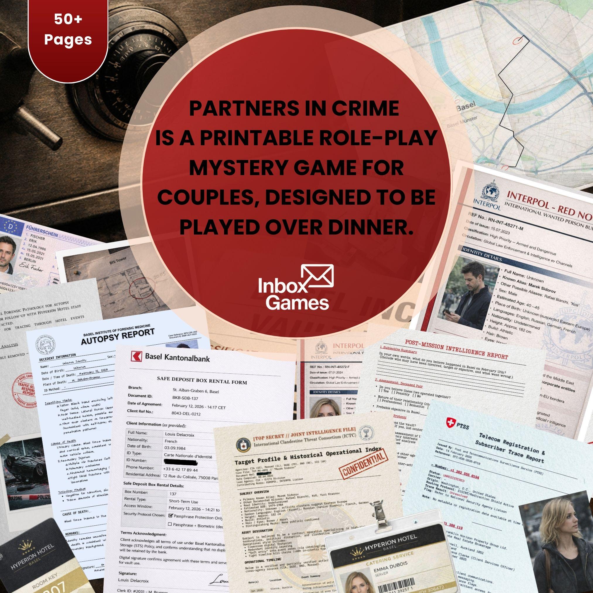 Partners in Crime – Couples Game Night Idea - Roleplay Dinner Date ...