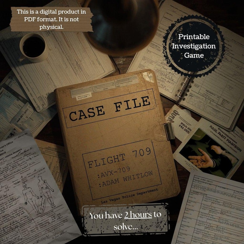 In-flight Death | Printable Murder Mystery Cold Case File | Murder ...