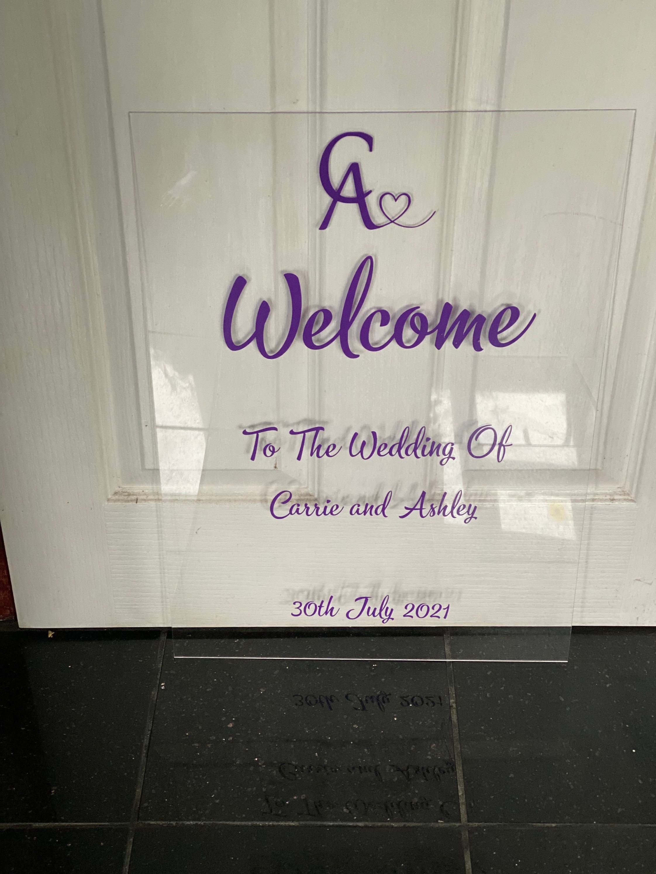 Wedding Welcome Sign/ Birthday or Prom Welcome Sign - Etsy UK